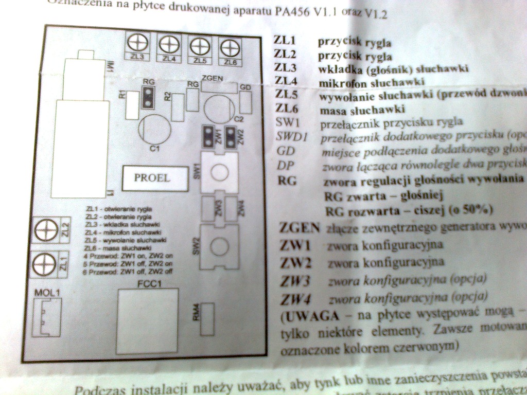 instrukcja; domofon unifon; PROEL PA 456; LASKOMEX - 10763299145 ...