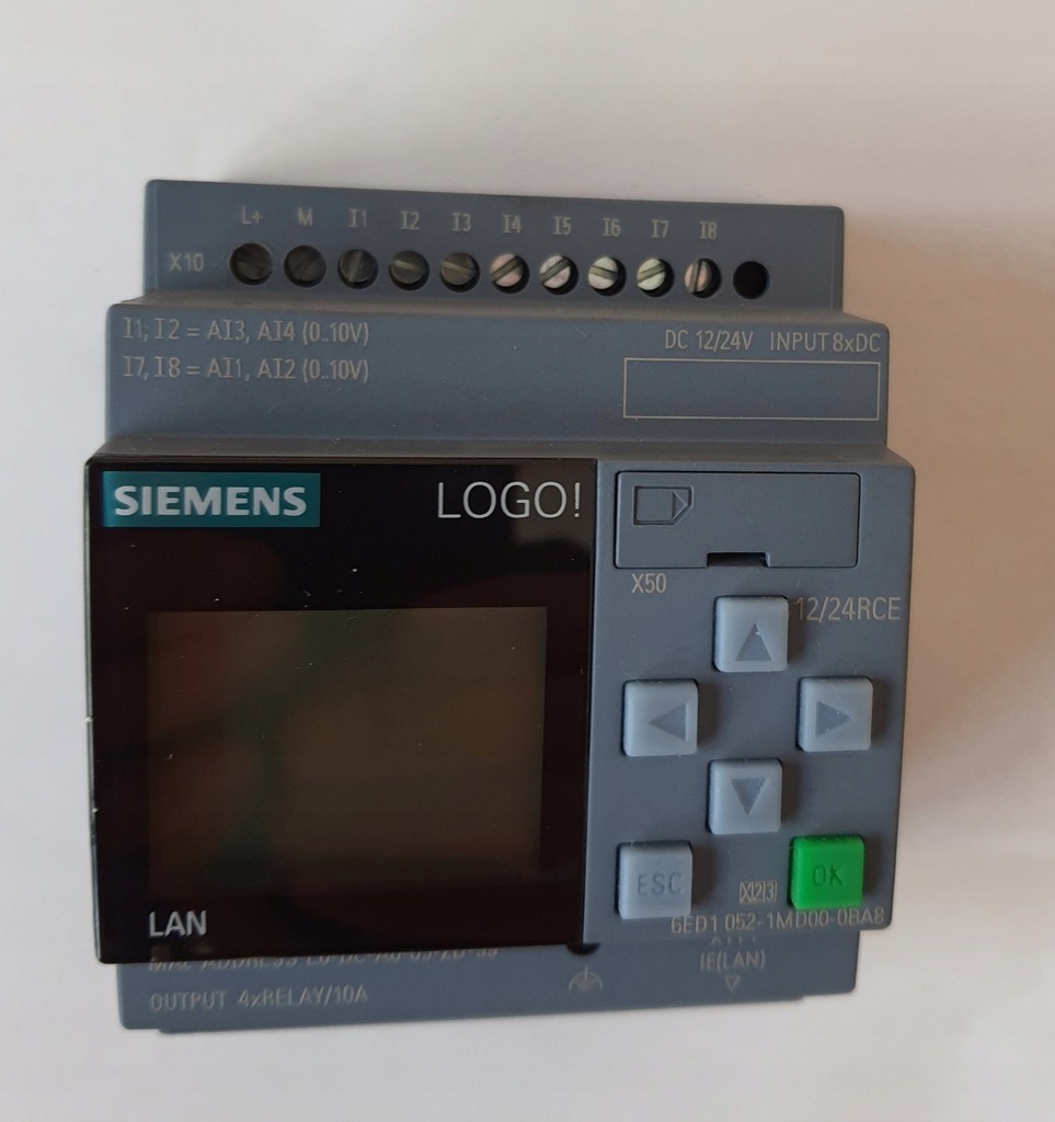 Sterownik Siemens LOGO 12/24RCE 6ED1052-1MD00-0BA8 - 12717963710 ...