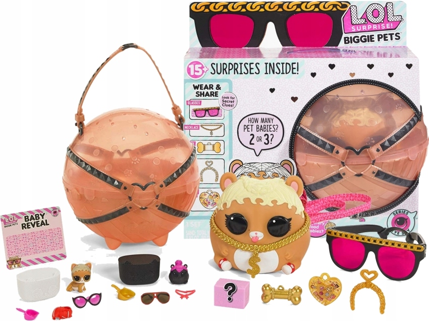LOL BIGGIE PETS SURPRISE KULA DUŻY CHOMIK 552253 - 7475209008 ...