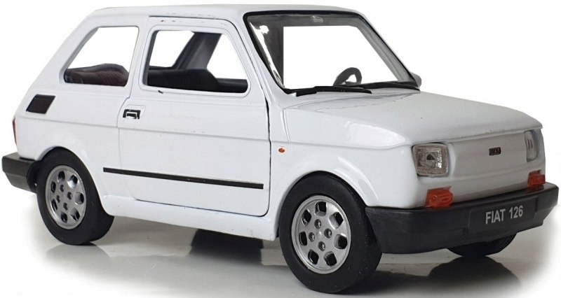 MODEL SAMOCHÓD WELLY FIAT 126P MALUCH PRL BIAŁY - 12823002913 ...