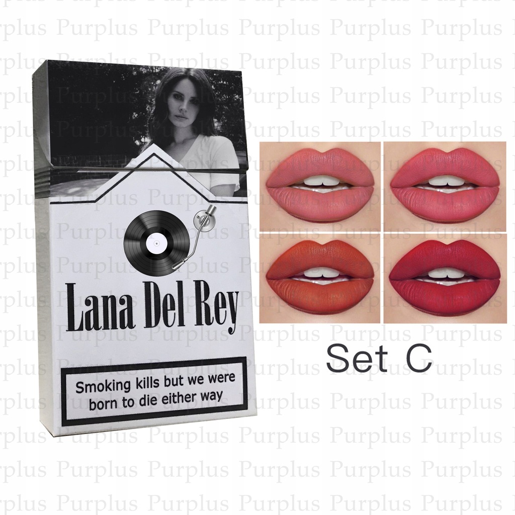 Lana Del Rey Poster Cigarette Box Lipstick set 4pc - 13557122938 ...
