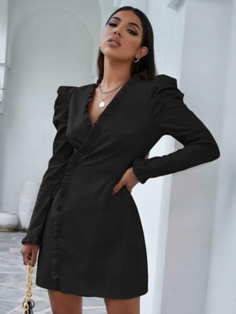 SHEIN PROSTA SUKIENKA ELEGANCKA WIĄZANA 40/42 V3A - 14431509149 - oficjalne archiwum Allegro