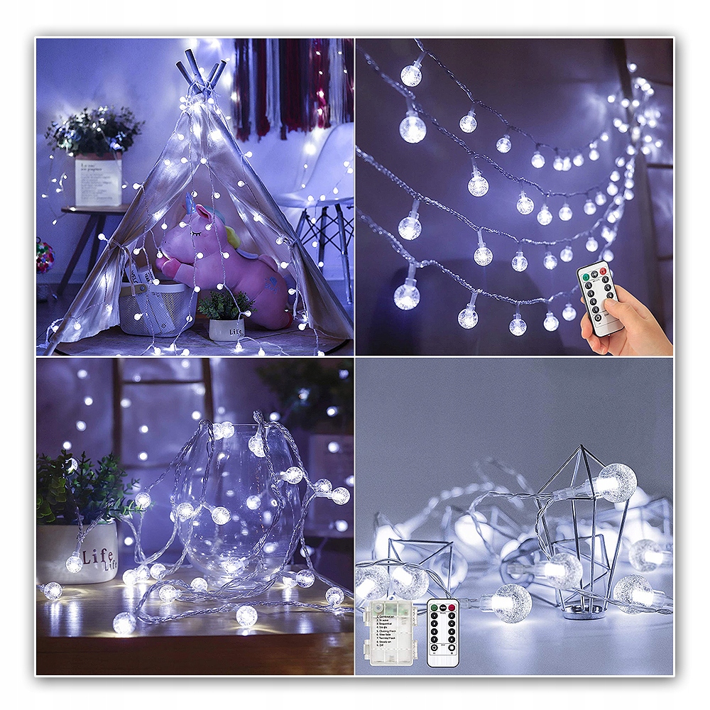 10M 80 LED GIRLANDA OGRODOWE DEKORACYJNY LAMPKI - 11097129925 ...