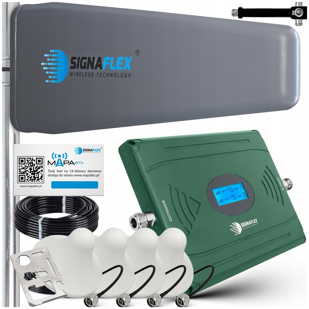 Wzmacniacz sygnału GSM LTE NAJMOCNIEJSZY KOMPLET - 12051180168 ...