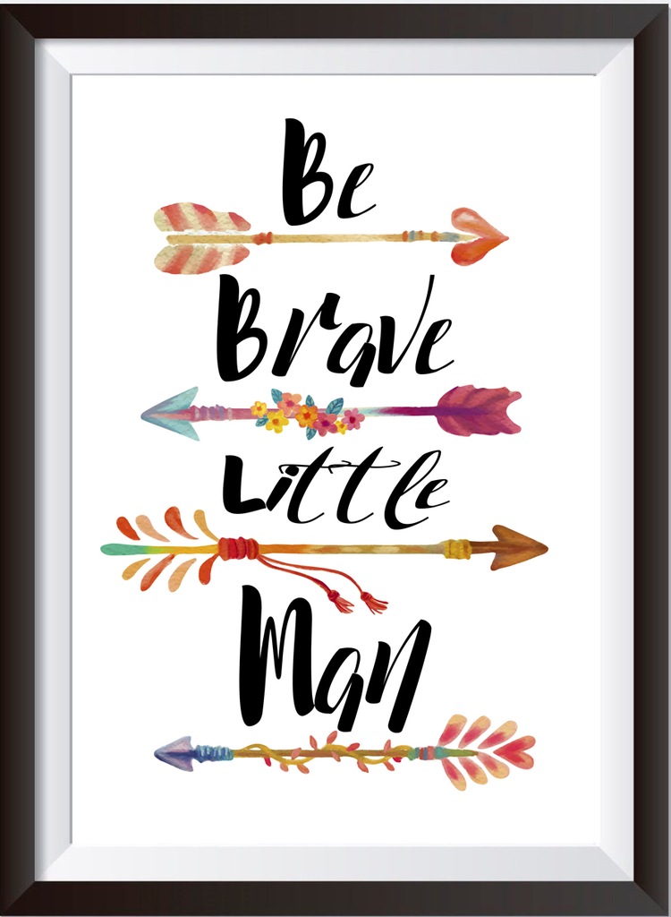 PLAKAT PLAKATY OBRAZEK DLA DZIECI BE BRAVE A4 - 7874183481 - oficjalne ...