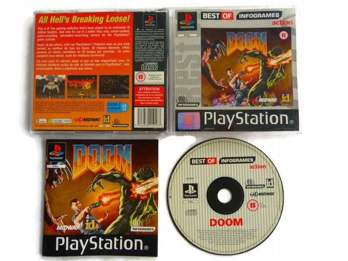 DOOM PSX PS1 PLAYSTATION 1 - 7977921483 - oficjalne archiwum Allegro