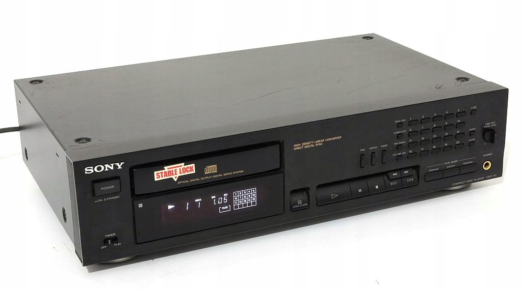 SONY CDP-711 FIRMOWY ODTWARZACZ CD ! - 12725819207 - oficjalne archiwum Allegro