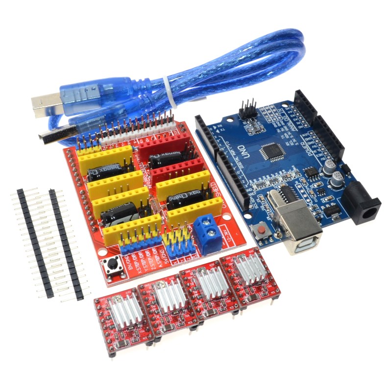 Zestaw CNC Arduino UNO Shield Sterowniki A4988 - 7123696627 - oficjalne archiwum Allegro