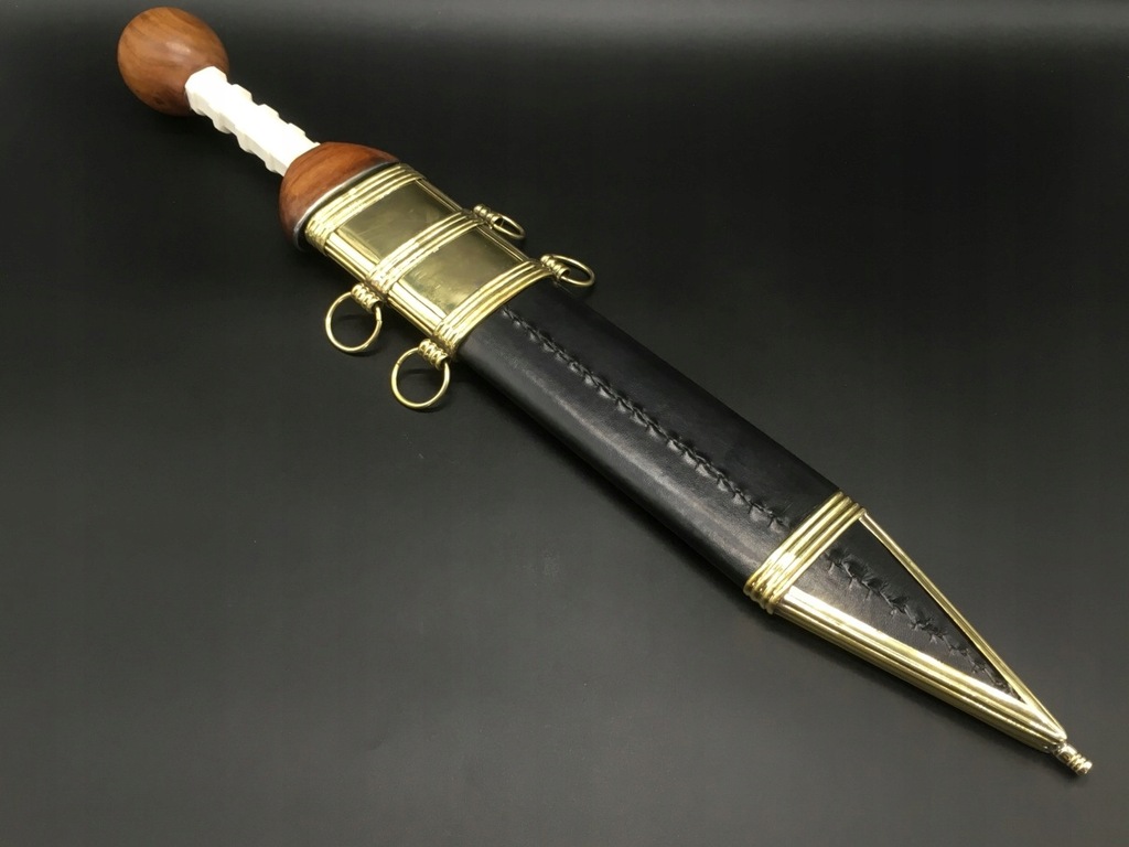 MIECZ RZYMSKI GLADIUS STALOWY Z POCHWĄ 65CM 034K - 8025003484 ...