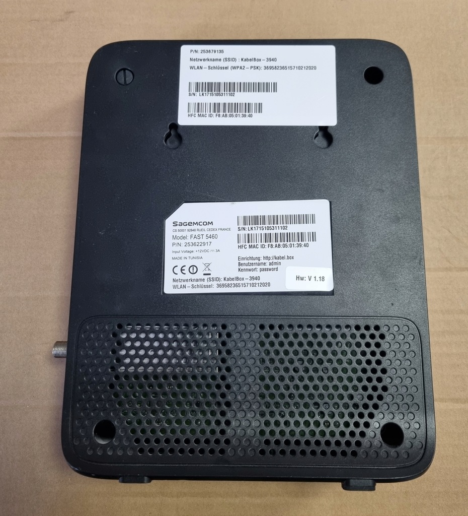 ROUTER SAGEMCOM FAST 5460 VODAFONE LAN&WLAN - 11555474214 - oficjalne ...