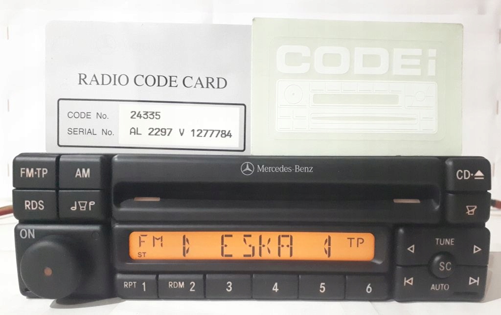 RADIO CD MERCEDES W124 W126 W129 W202 W201 MF2297 - 12744060900 ...