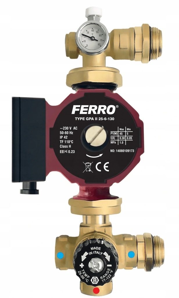 FERRO GRUPA POMPOWA MIESZAJĄCA DO ROZDZIELACZA Z ZAWOREM 4 DROGOWYM I POMPĄ - 15066596652 ...