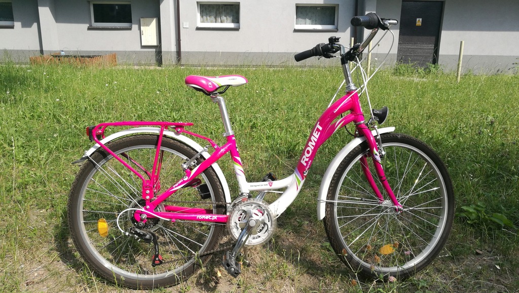 Rower Romet Panda 24 rama 13 cali różowy - 10433670777 - oficjalne ...