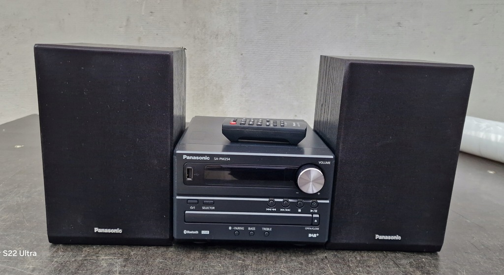 Wieża stereo Panasonic SA-PM254 czarna bluetooth pilot - 17070871667 - oficjalne archiwum Allegro