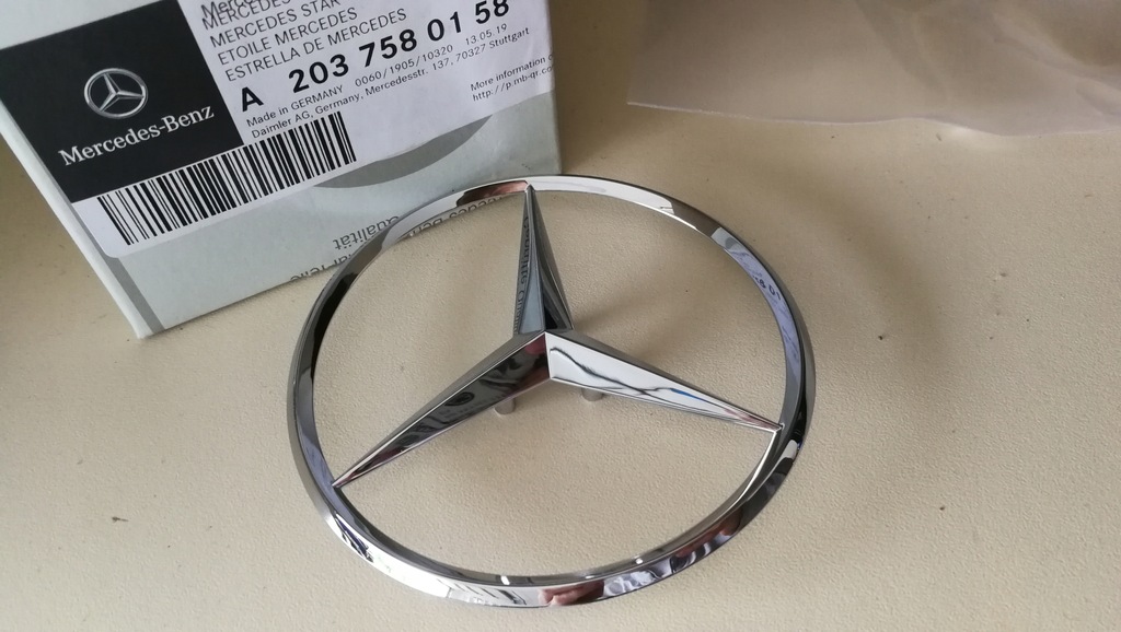 MERCEDES GWIAZDA NA KLAPE TYŁ A2037580058 Z ASO - 10483117572 ...