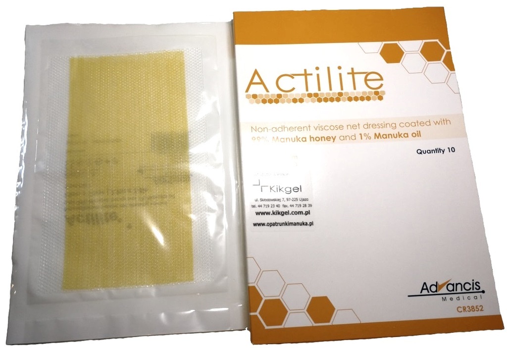 ACTILITE opatrunek siatkowy 10X20cm M.Manuka 10szt - 7621888797 ...