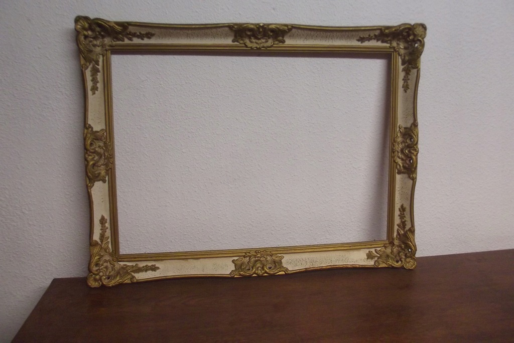 rama drewniano gipsowa ozdobna do lustra obrazu - 11768335330 ...