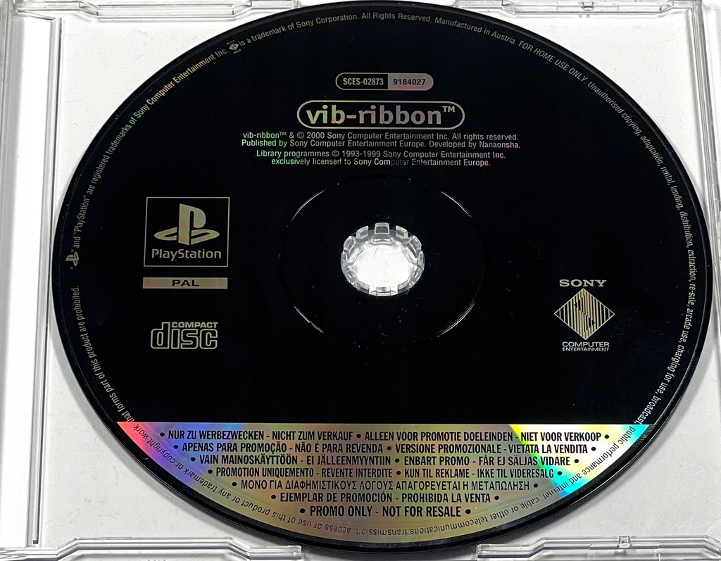 Vib Ribbon Wersja Promo Playstation 1 PS1 PSX - 14629366127 - oficjalne ...