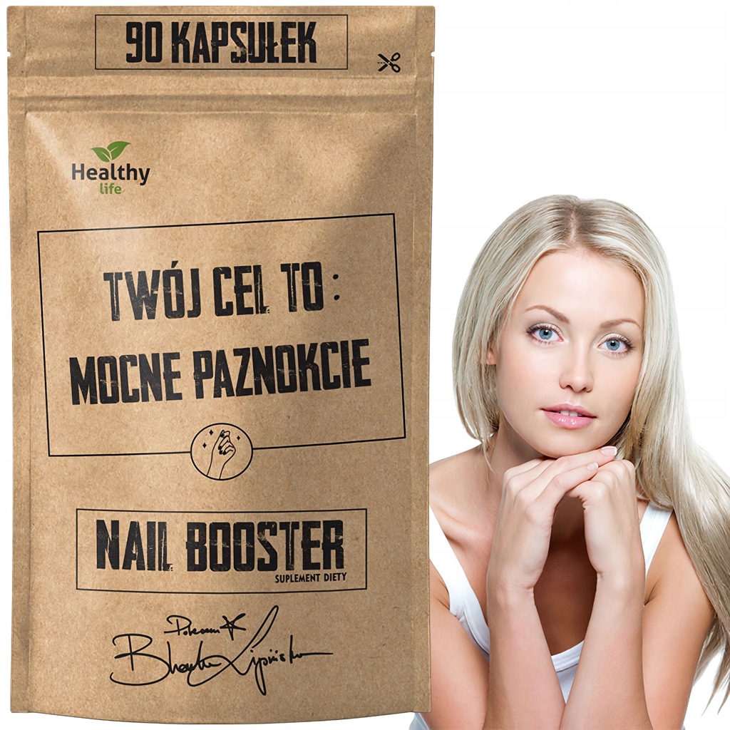 NAIL BOOSTER ZDROWE PAZNOKCIE REGENERACJA ODŻYWKA BIOTYNA KWAS FOLIOWY ...