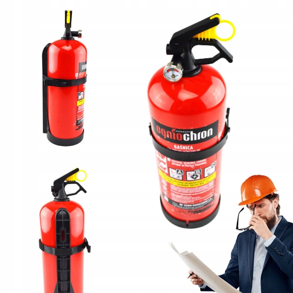 Gaśnica proszkowa ABC 2 kg + Wieszak - 12559146312 - oficjalne archiwum ...