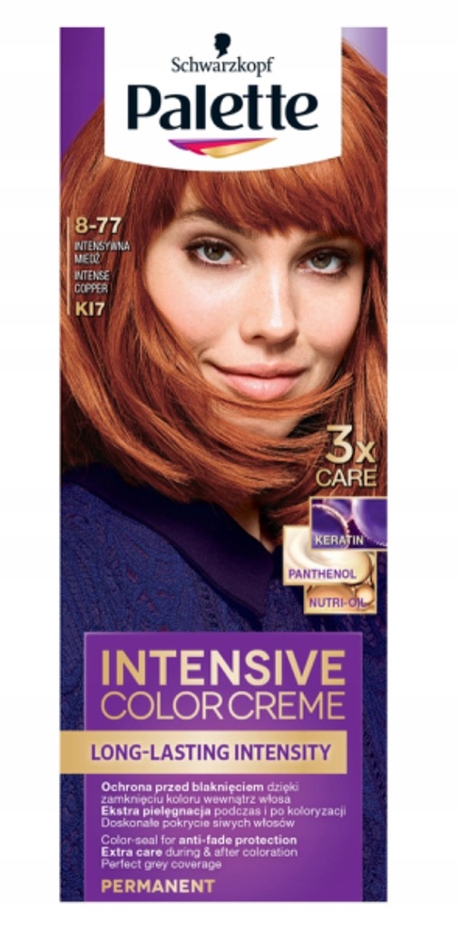 PALETTE Intensive Color Creme 8-77 KI7 INTENSYWNA MIEDŹ FARBA do włosów ...