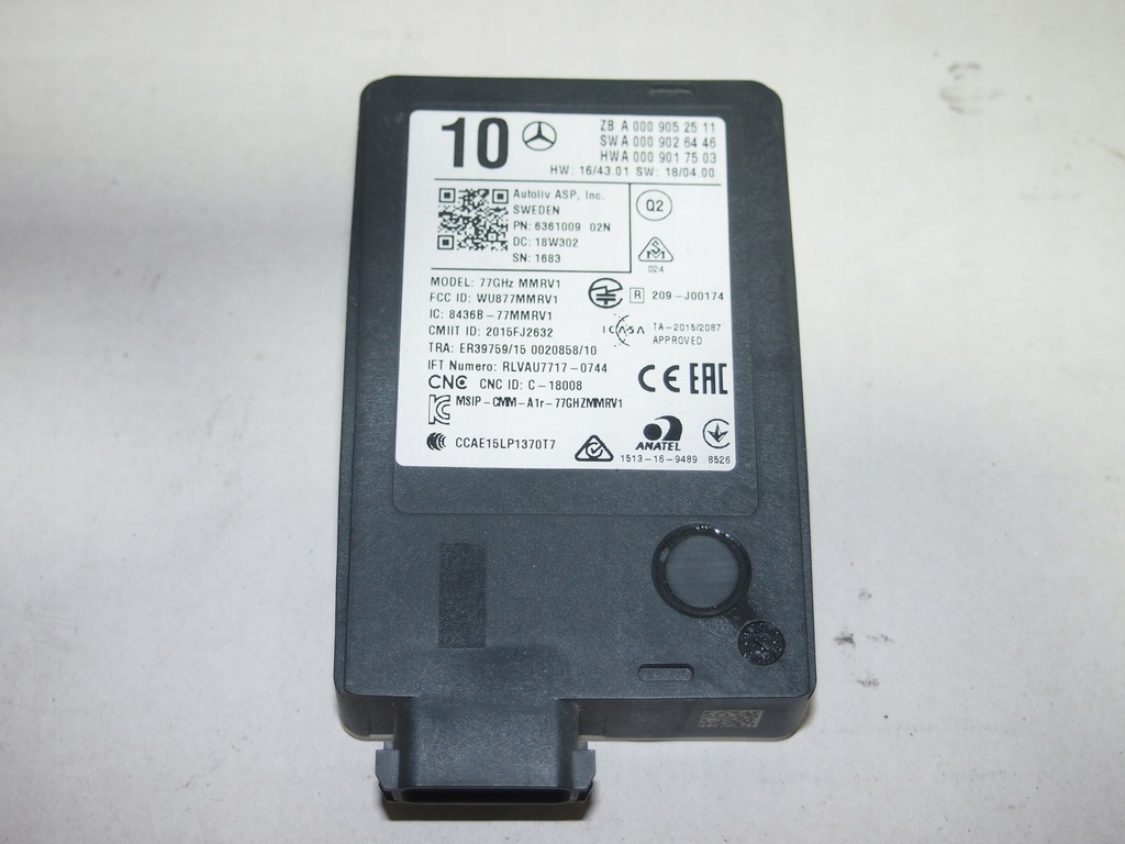 MERCEDES W205 RADAR SENSOR DISTRONIC A0009052511 - 12304260284 ...