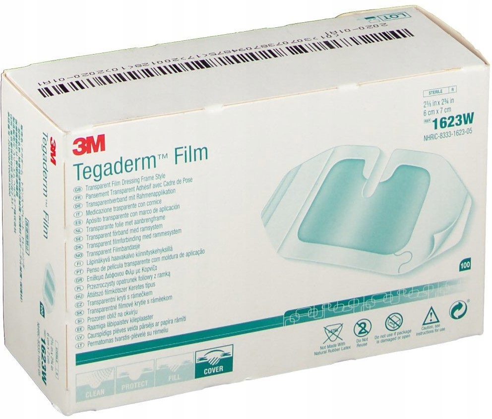 3M Tegaderm Film 6 cm x 7 cm 100szt. - 1623W - 10103585175 - oficjalne ...