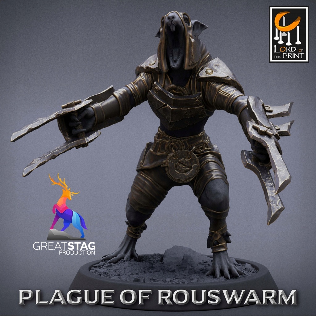 Figurka 3D Skaven Szczur Rogue War Cry RPG DND - 13395572609 ...