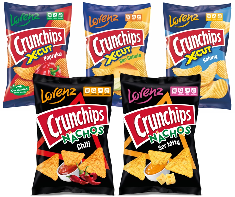 Zestaw Chipsy Crunchips i Nachos MIX TOP SMAKÓW x5 - 12585582614 ...