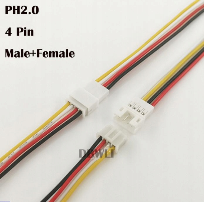 Złącze złączki konektor JST PH2.0 2mm kostka 4pin - 13540504019 ...