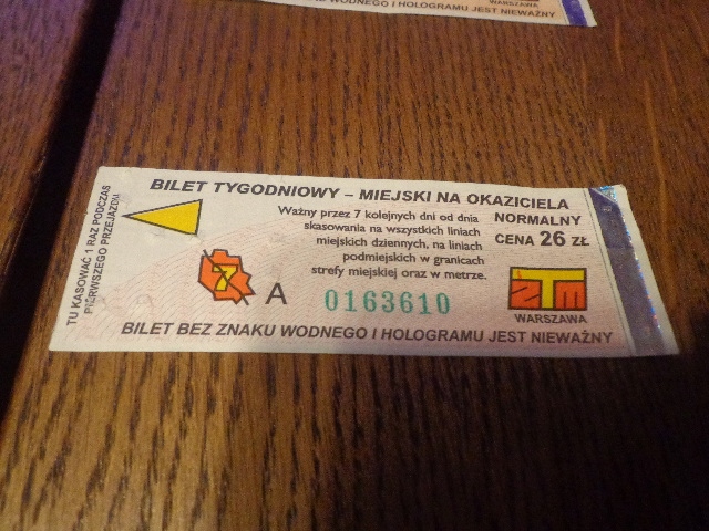 Bilet komunikacja miejska lata 70- 80-90 MZK Warszawa - 15319870260 - oficjalne archiwum Allegro