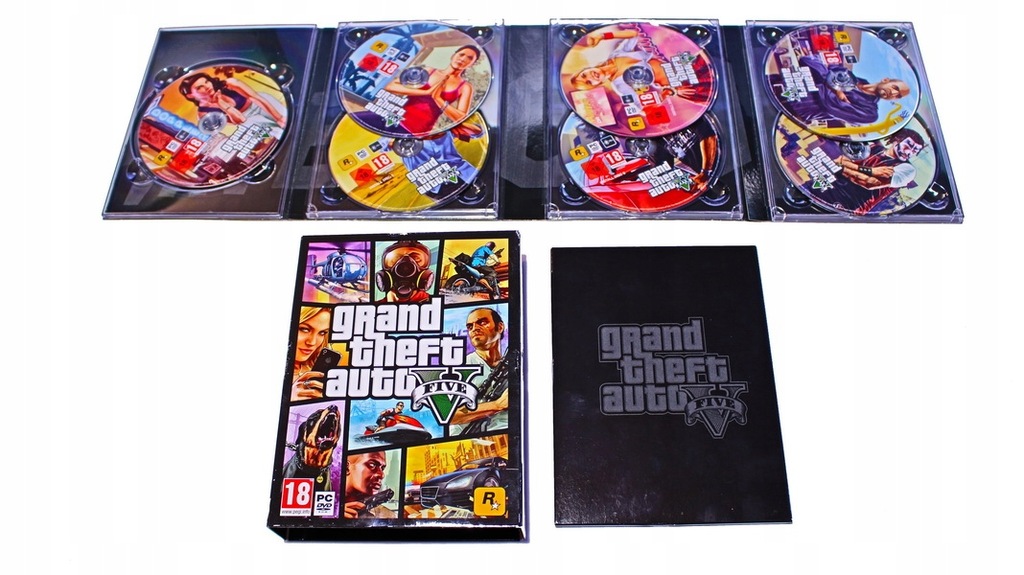 GRAND THEFT AUTO V GTA BOX PL PC PUDEŁKO PO GRZE - 13014849033 ...