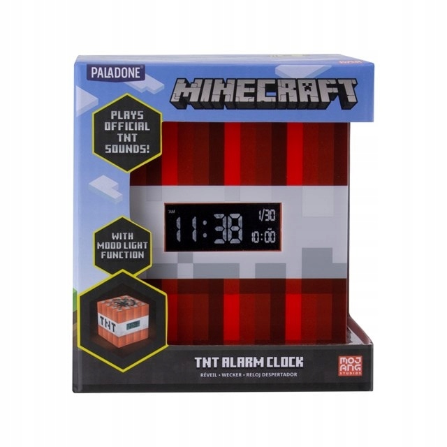 BUDZIK MINECRAFT BLOK TNT / ALARM CLOCK / LAMPKA / - 11234812861 ...