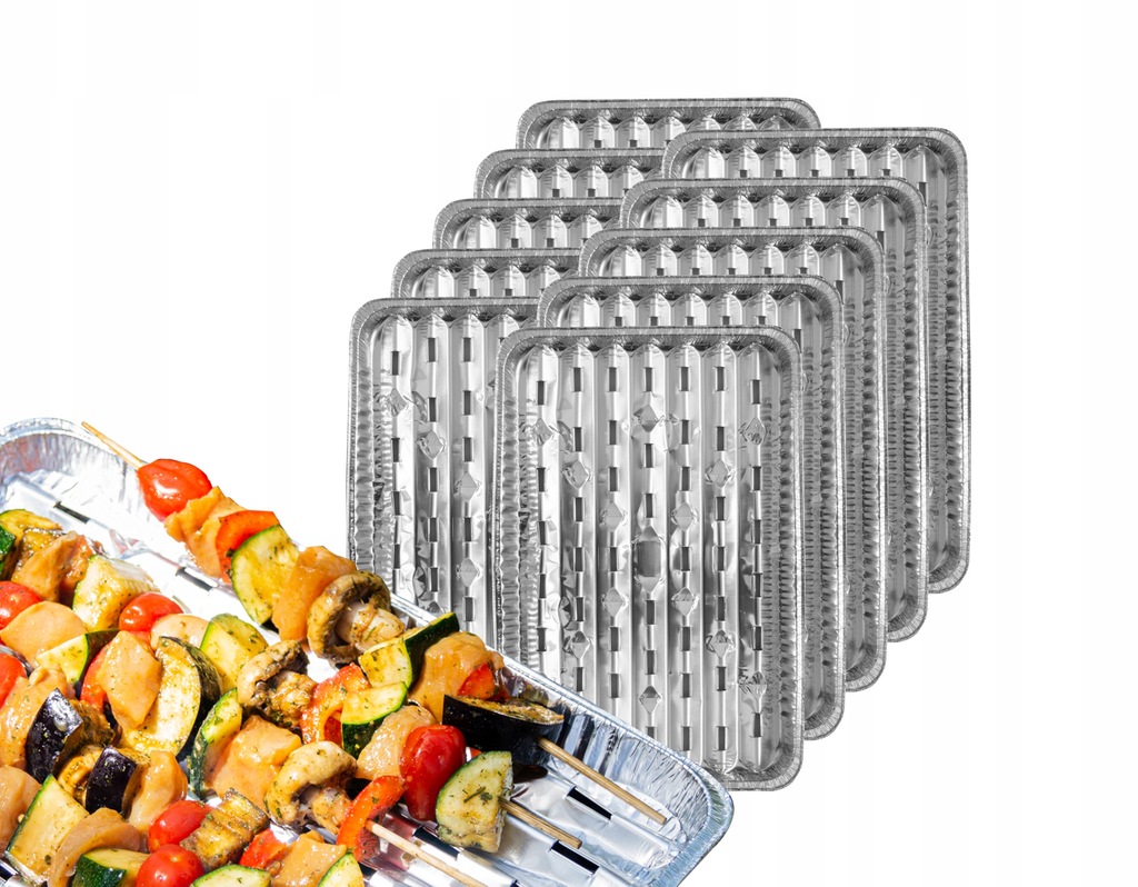 Tacki aluminiowe do grilla tacka na grill 10 sztuk - 12051119380 ...
