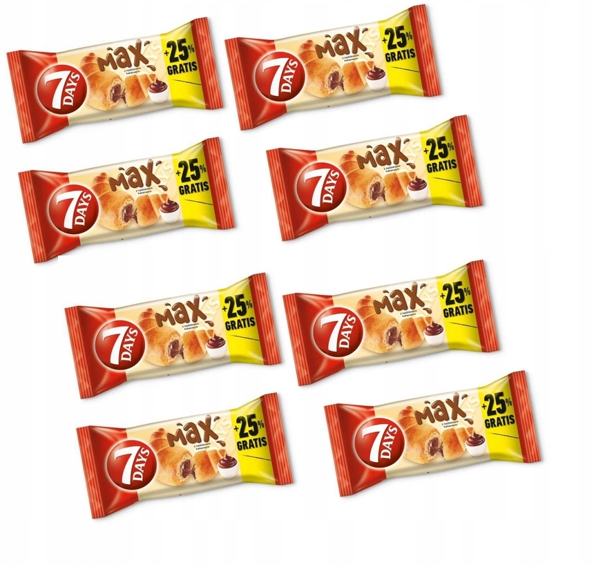 7 DAYS MAX Rogalik kakaowy 110 g 7Days MAX x 8 szt - 8038664709 ...