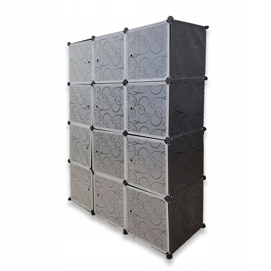 MODUŁOWA szafa szafka 12 półek garderoba organizer - 11307202307 ...