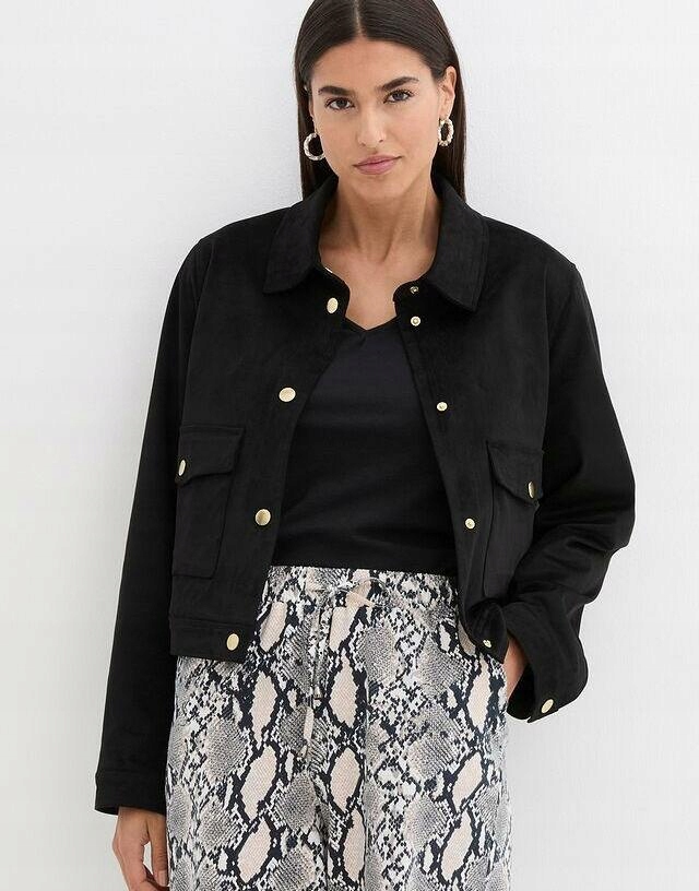 Lz C3f Czarna Kurtka Welurowa 44 17680488230 Oficjalne Archiwum Allegro