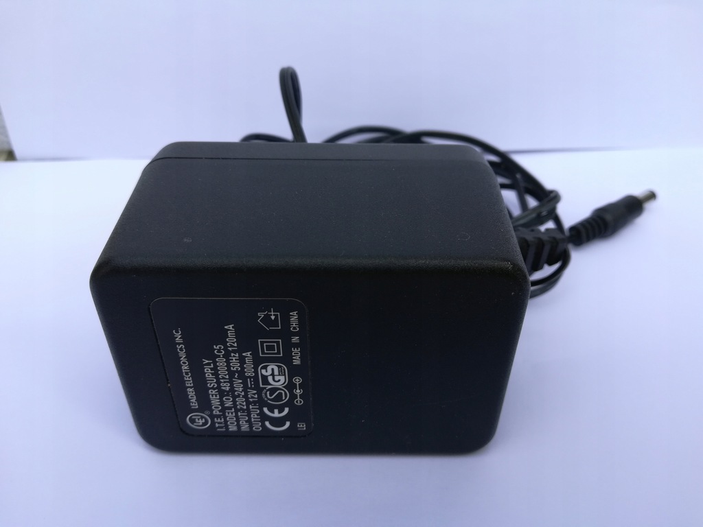 Zasilacz 12V 0,8A LEI 48120080-C5 5,5mm/2,5mm - 8308606689 - oficjalne archiwum Allegro