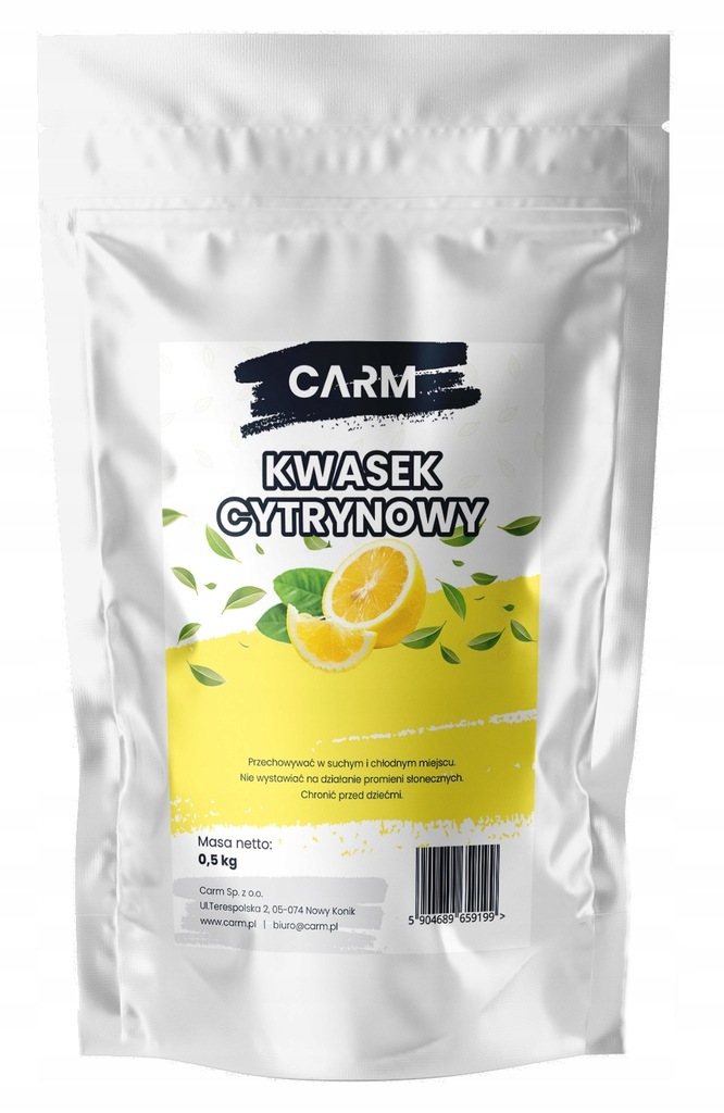 Kwas Kwasek Cytrynowy Spożywczy 0,5 kg (E330) - 11567745970 - oficjalne ...