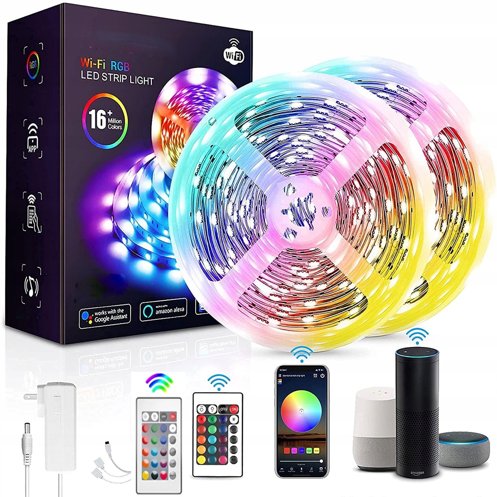 ZESTAW Taśma 5050 LED RGB 15m ZAROWKA +WiFi ZESTAW - 11570583935 ... ZESTAW Taśma 5050 LED RGB 15m ZAROWKA +WiFi ZESTAW - 11570583935 ...