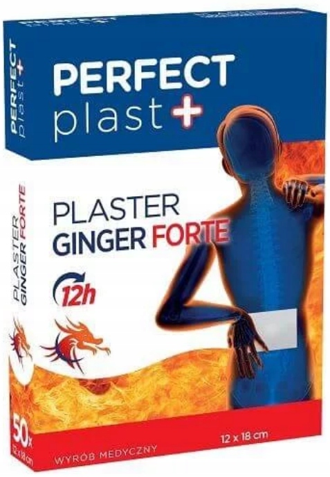 PLASTER rozgrzewający ból pleców PERFECT Plast Ginger Forte 12x18cm 50 ...