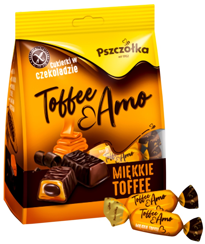 Cukierki miękkie toffi w czekoladzie Toffee Amo BEZGLUTENOWE 270g ...
