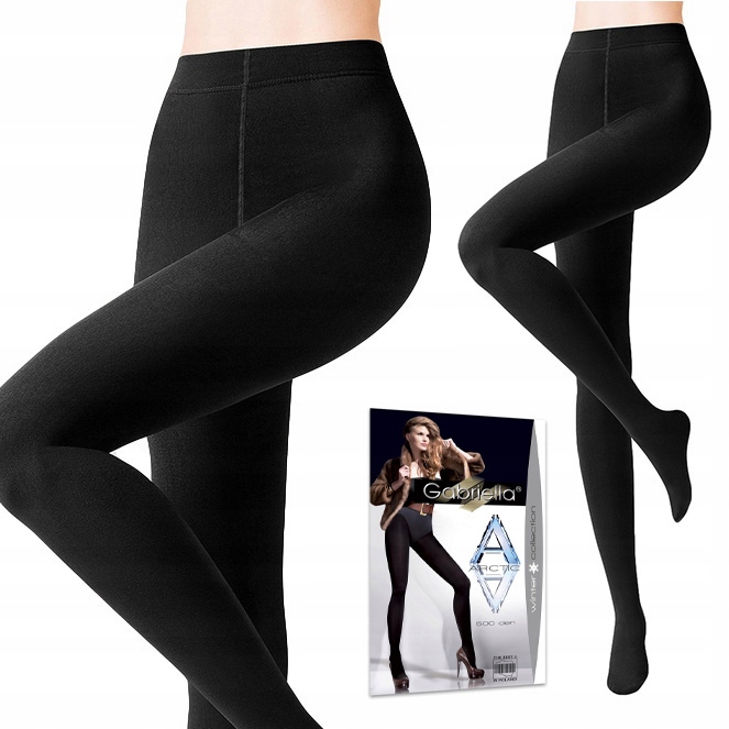 RAJSTOPY ocieplane Gabriella Arctic 500DEN grube zimowe WEŁNIANE - 6 ...