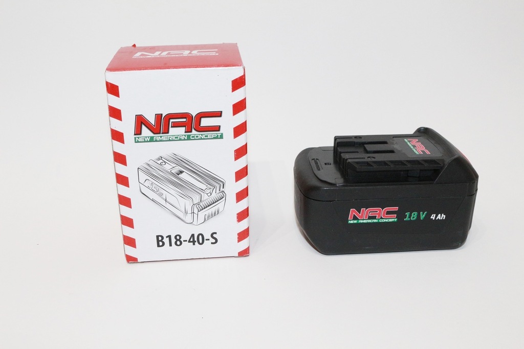 AKUMULATOR NAC B18-40-S 18V 4AH - 9169539851 - oficjalne archiwum Allegro