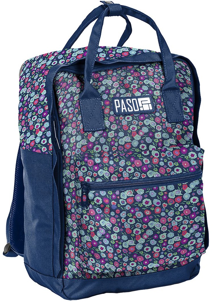 PLECAK MŁODZIEŻOWY VINTAGE SZKOLNY MIEJSKI KWIATKI - 7282146957 ...