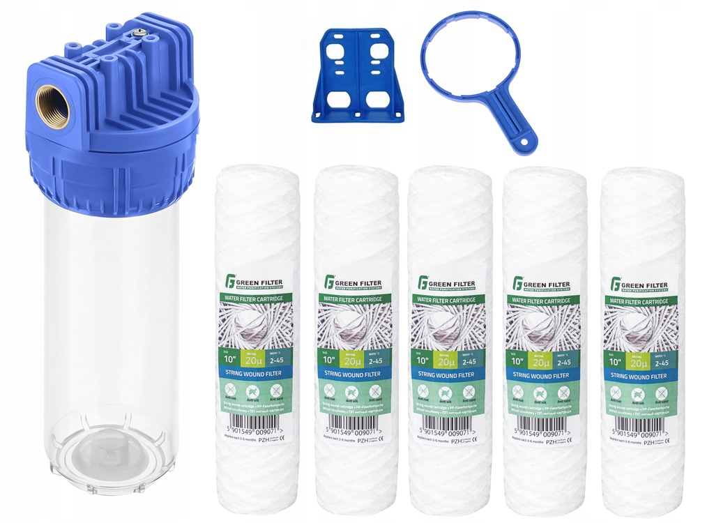 Filtr do wody narurowy 10'' obudowa korpus 3/4'' - 9623642151 ...