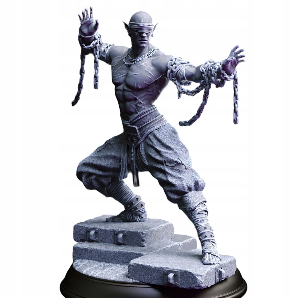 Drow Blind Monk Uxas Vergos mnich figurka rpg dnd D&D druk 3d 12k ...