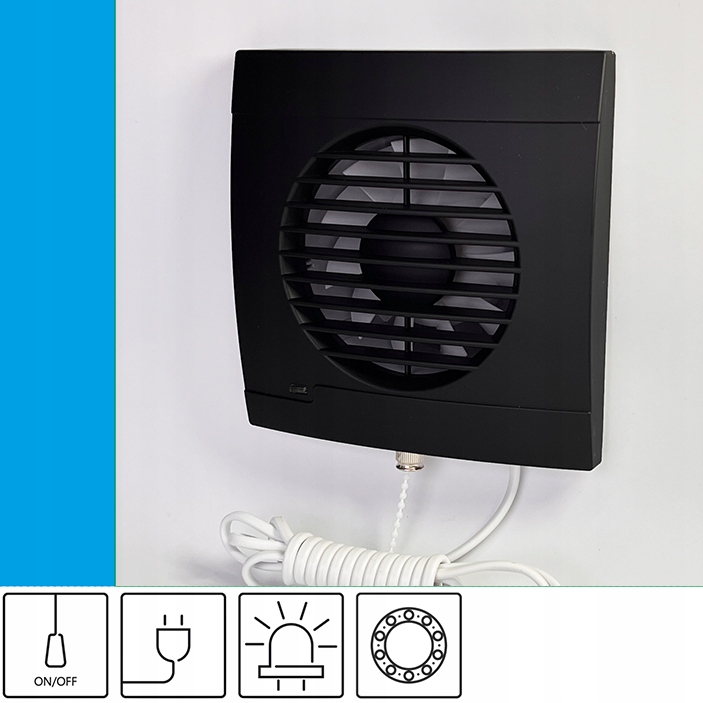 Wentylator łazienkowy Vulkan RK100 Onyx - 14892821308 - oficjalne archiwum Allegro