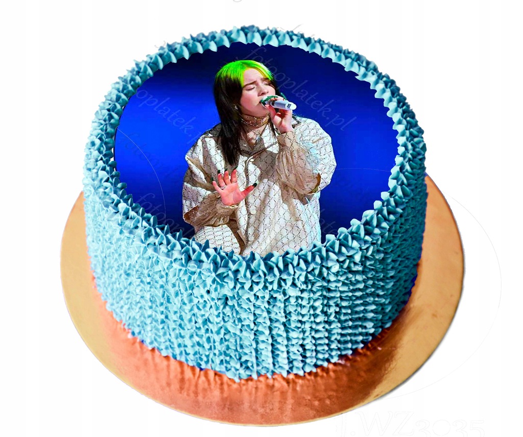BILLIE EILISH Opłatek na Tort Gruby Premium wzory - 9704731676 - oficjalne archiwum Allegro