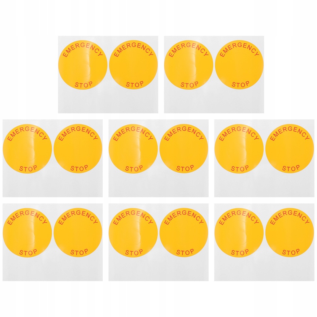 EMERGENCY STOP STICKERS STOP SIGN LABEL - 14911525203 - oficjalne ...